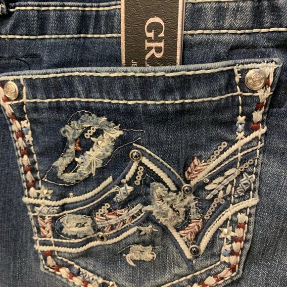 Grace in LA | Jeans | Grace Bootcut With Embellished Pocket | Poshmark